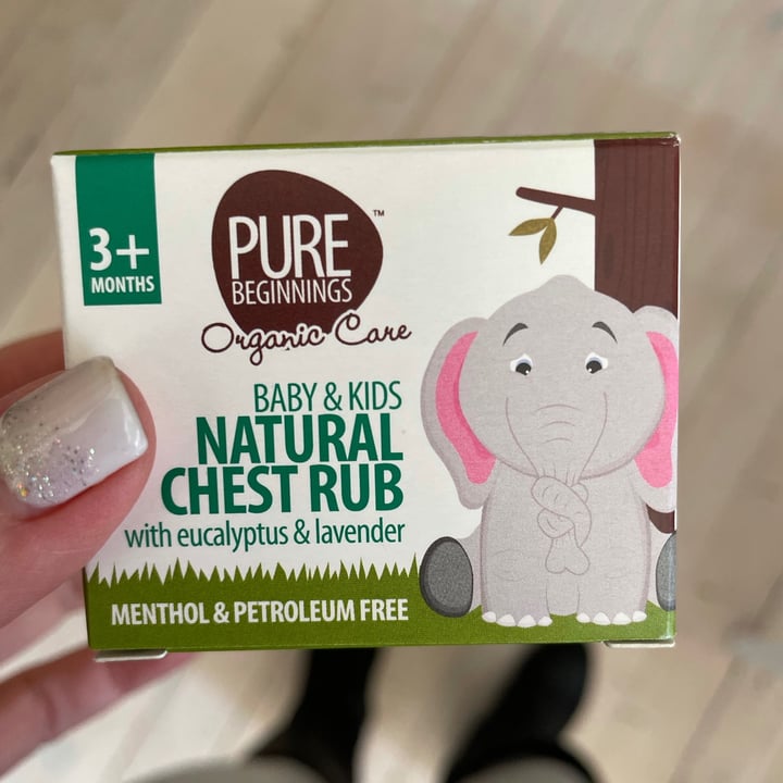 Pure Beginnings Natural chest rub Review | abillion