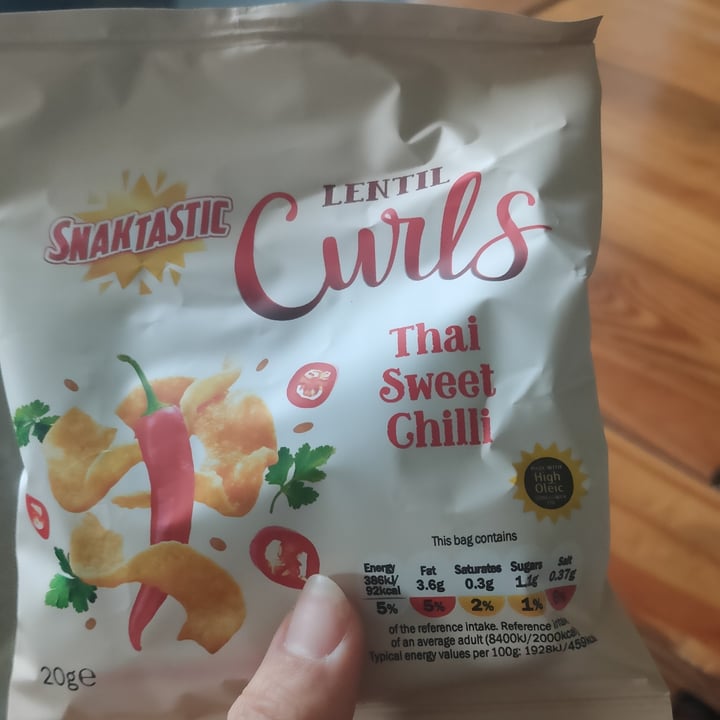 Snaktastic Thai sweet chilli lentil curls Review | abillion