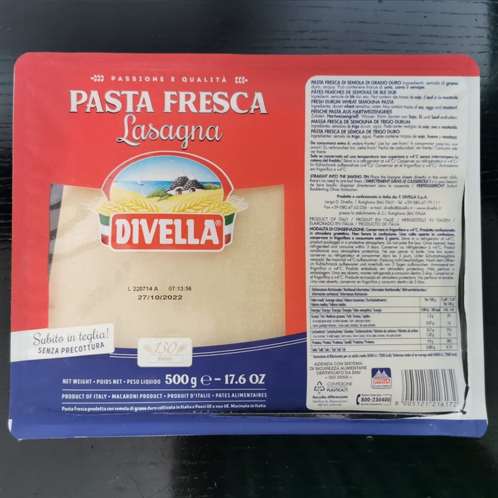 Divella Pasta fresca lasagna Review | abillion