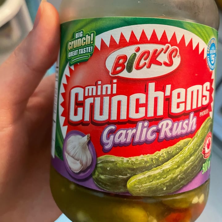 Bick’s Mini crunch’ems garlic rush Review | abillion