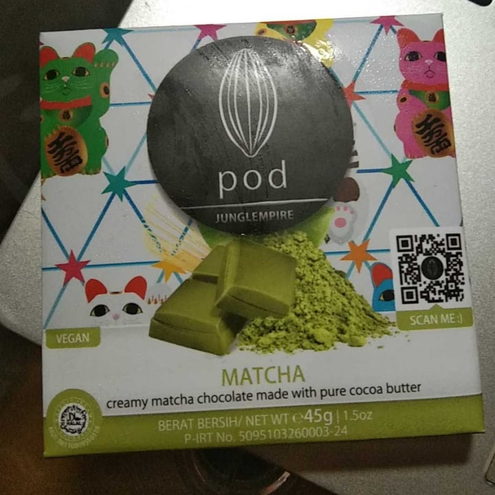 Pod Chocolate Pod Vegan Matcha Chocolate Review | abillion