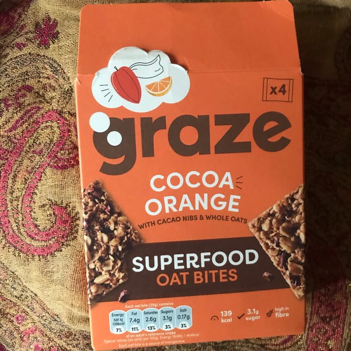 graze Cocoa Orange Superfood Oat Bite Review | abillion