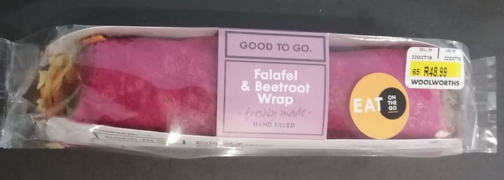 Woolworths Food Falafel and Beetroot Wrap Review | abillion
