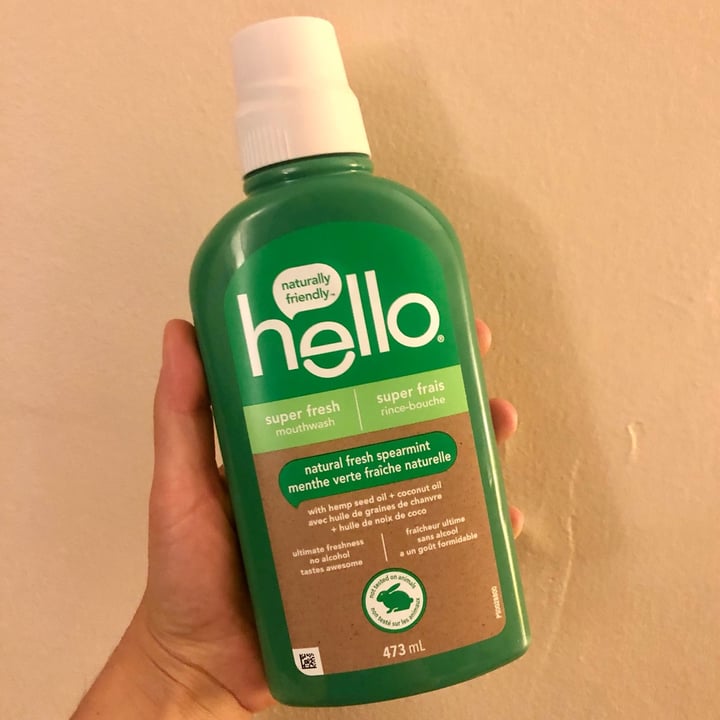 Naturally Friendly HELLO super fresh mouthwash Spearmint Review | abillion