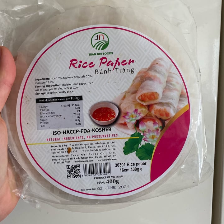 Tran nhi foods Rice paper Review | abillion