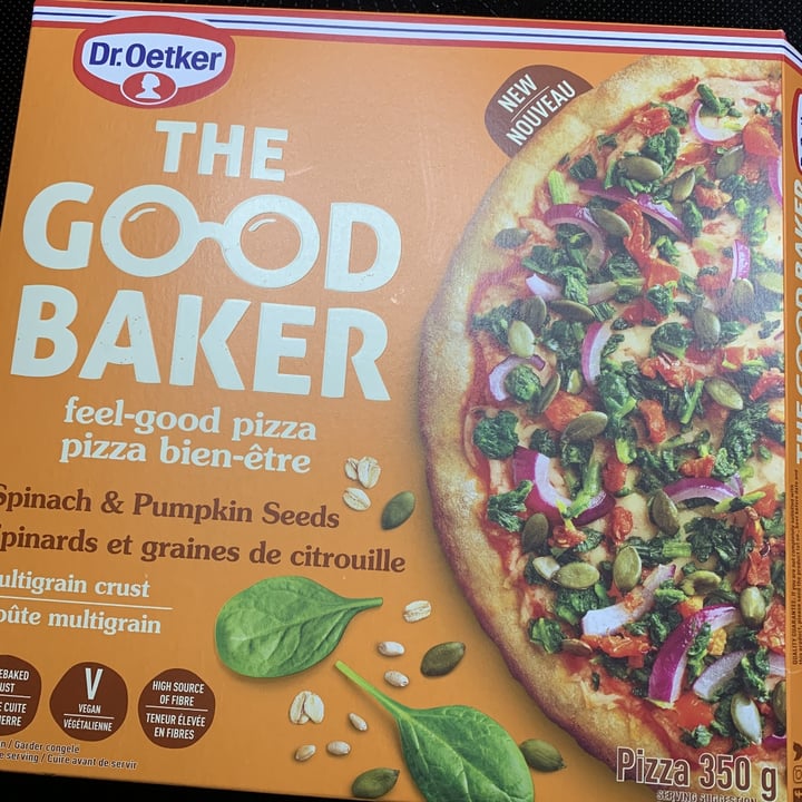 Dr. Oetker The Good Baker Feel Good Pizza Spinach & Pumpkin Seeds ...