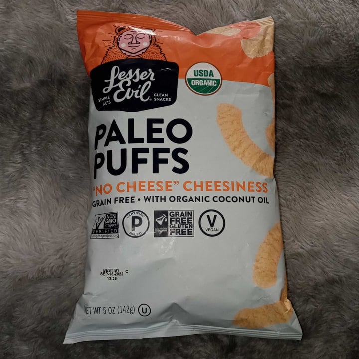 Lesser Evil No Cheese Paleo Puffs Review | abillion