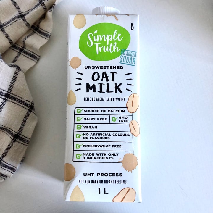 Simple Truth Unsweetened Oat Milk Review | abillion