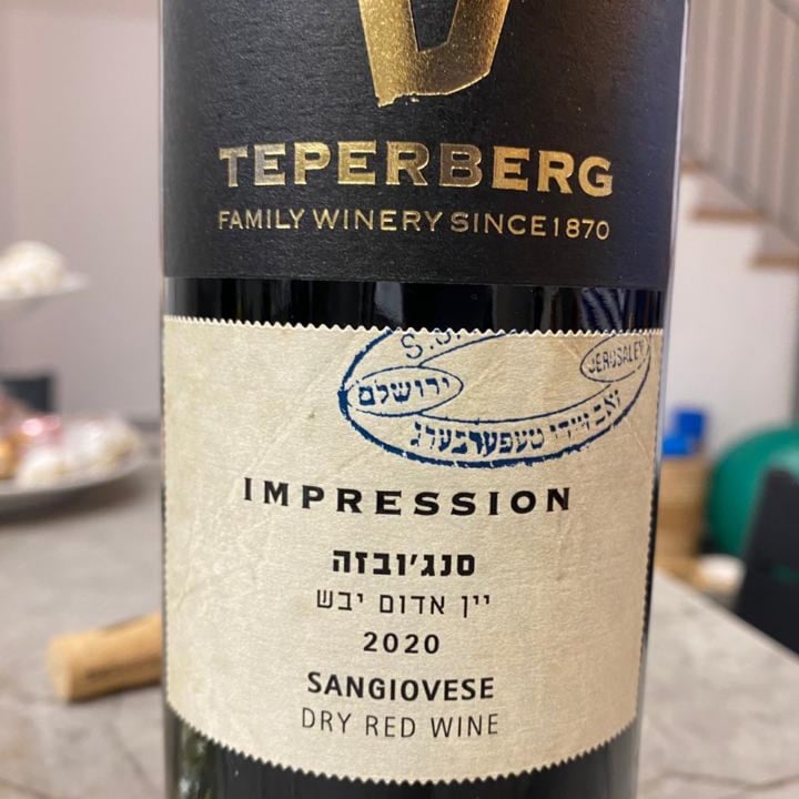 Teperberg Impression - Sangiovese Wine Review | abillion