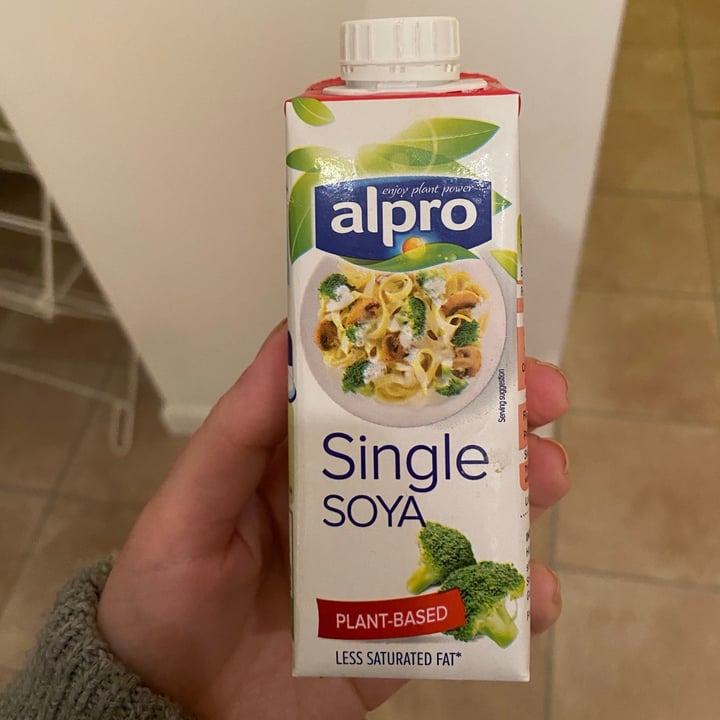 Alpro Single Soya Cream Less Saturated Fat Review | abillion