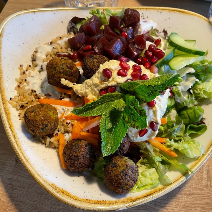Dean & David Innenstadt, Augsburg, Germany Vegan Falafel Bowl Review ...