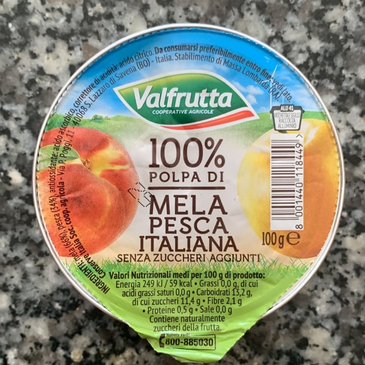 Valfrutta Polpa Di Mela Pesca Italiana Review | abillion
