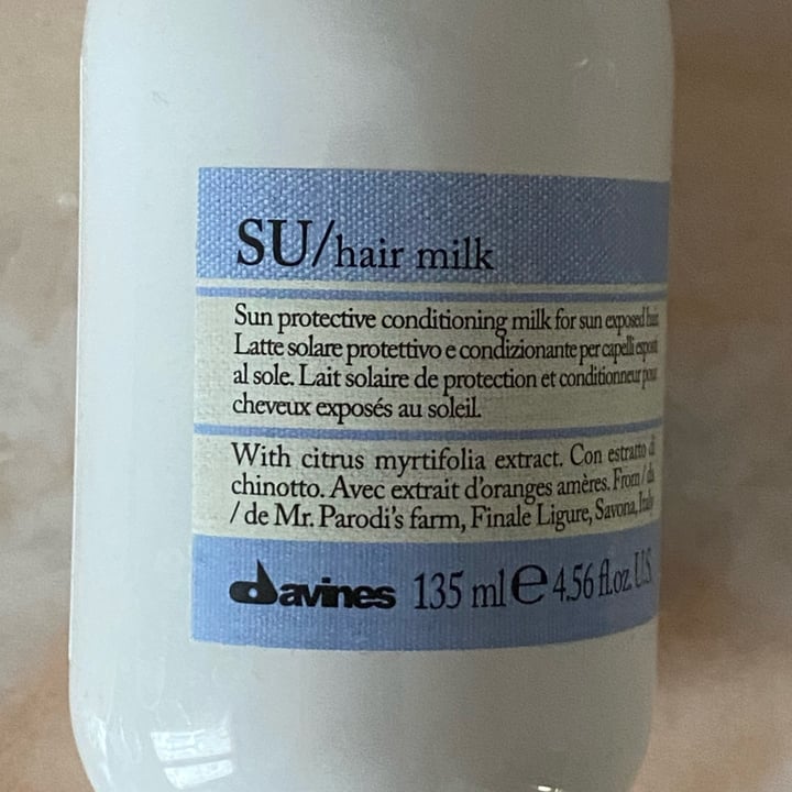 Davines Su Hair milk Review | abillion