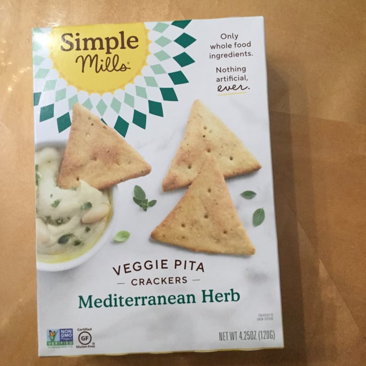 Simple Mills Mediterranean Herb Veggie Pita Crackers Review | abillion