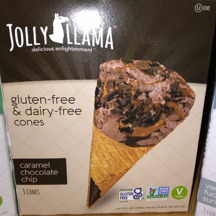 Jolly Llama Caramel Chocolate Chip DF GF Cones Review | abillion