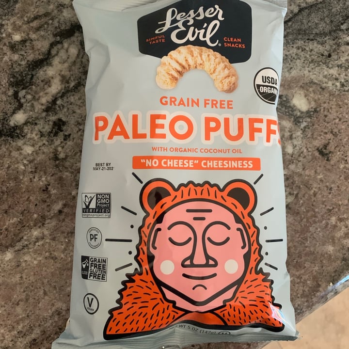 LesserEvil Snacks Paleo Puffs “No Cheese” Cheesiness Review | abillion
