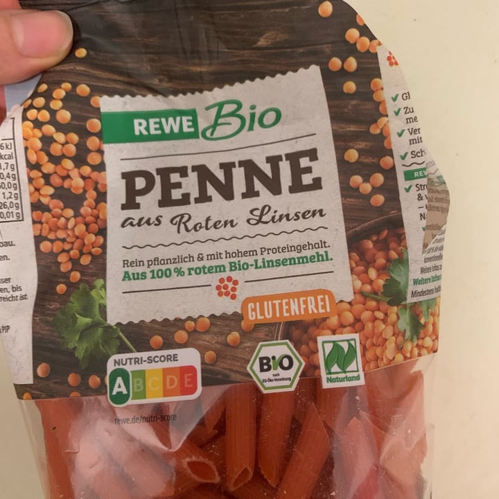 Rewe Bio Penne aus roten Linsen Review | abillion