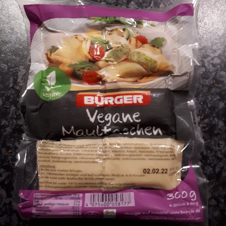 Bürger Maultaschen Vegan Review | abillion