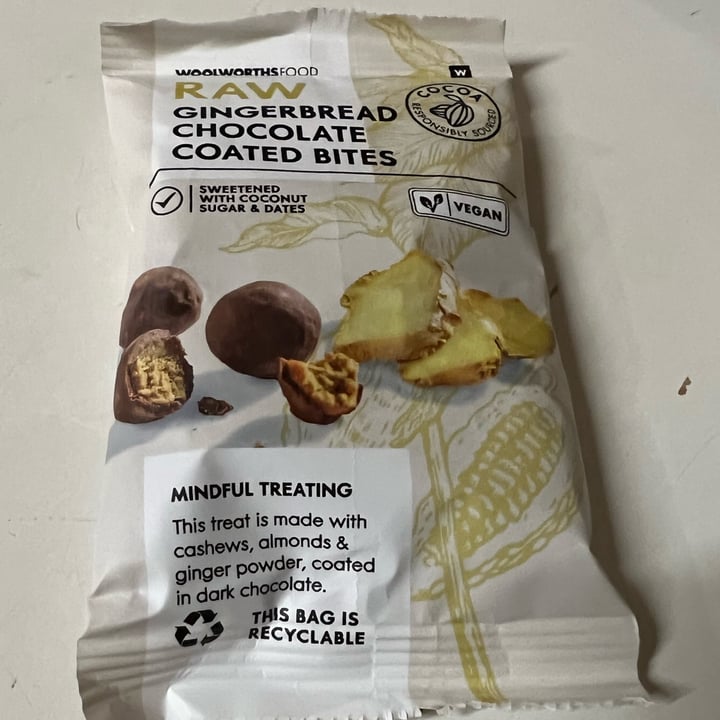 Woolworths Food Raw Gingerbread Chocolate Coated Bites Review | abillion