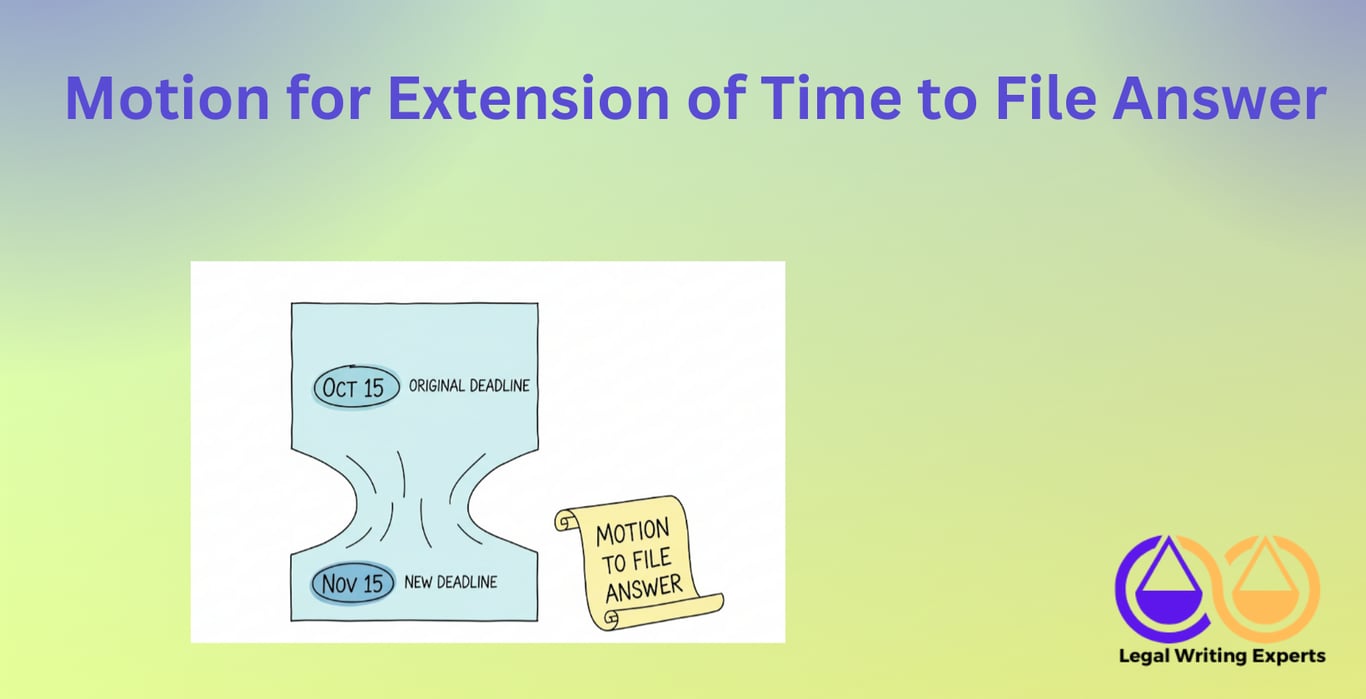 Motion for Extension of Time to File Answer