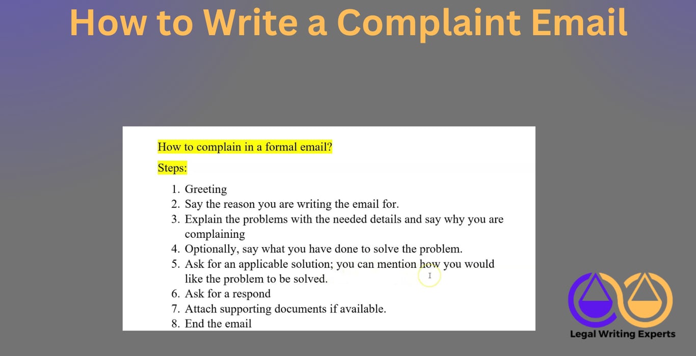 How to Write a Complaint Email