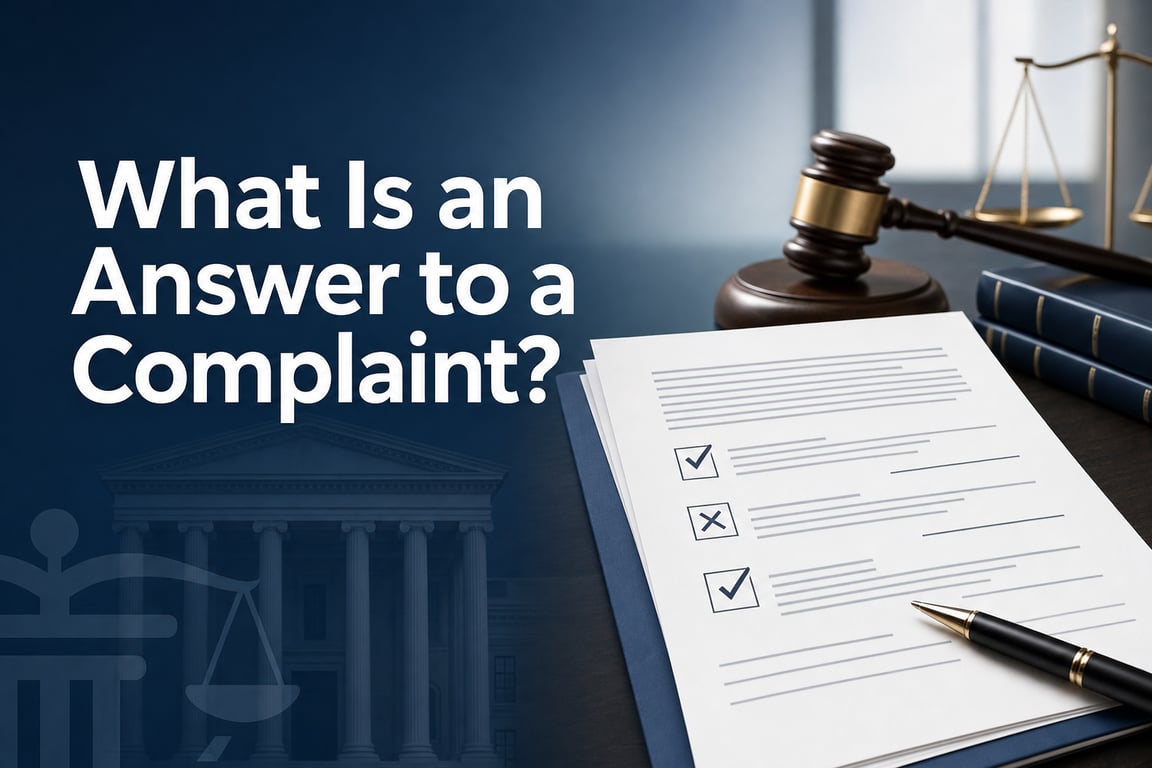 What Is an Answer to a Complaint?