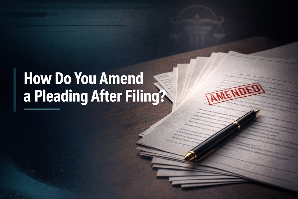 How Do You Amend a Pleading After Filing?