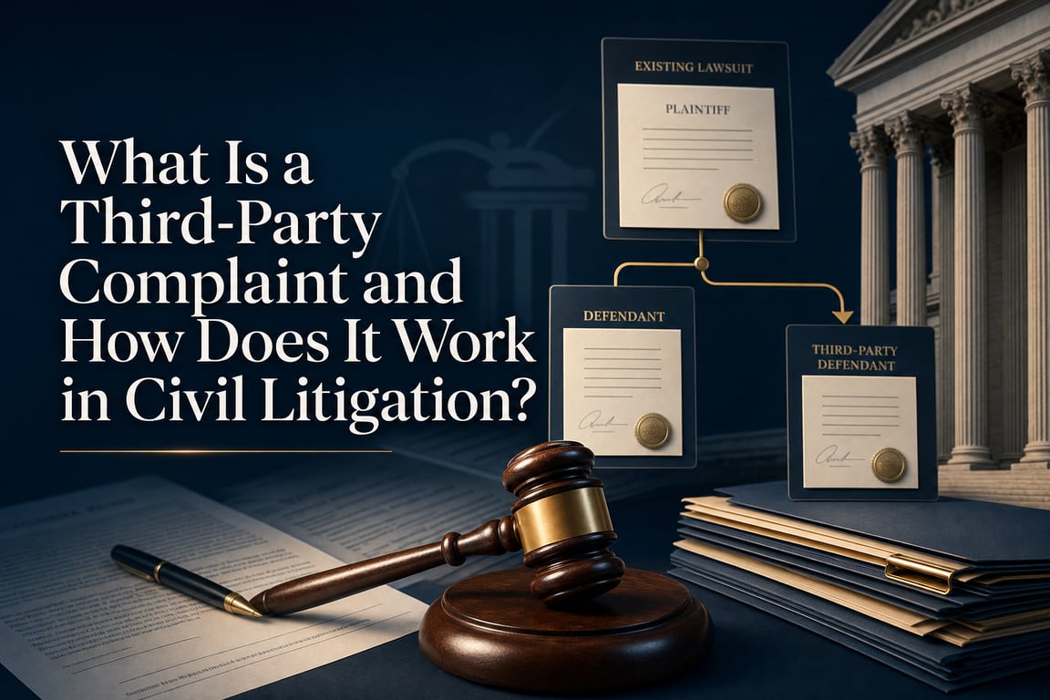 What Is a Third-Party Complaint and How Does It Work in Civil Litigation?