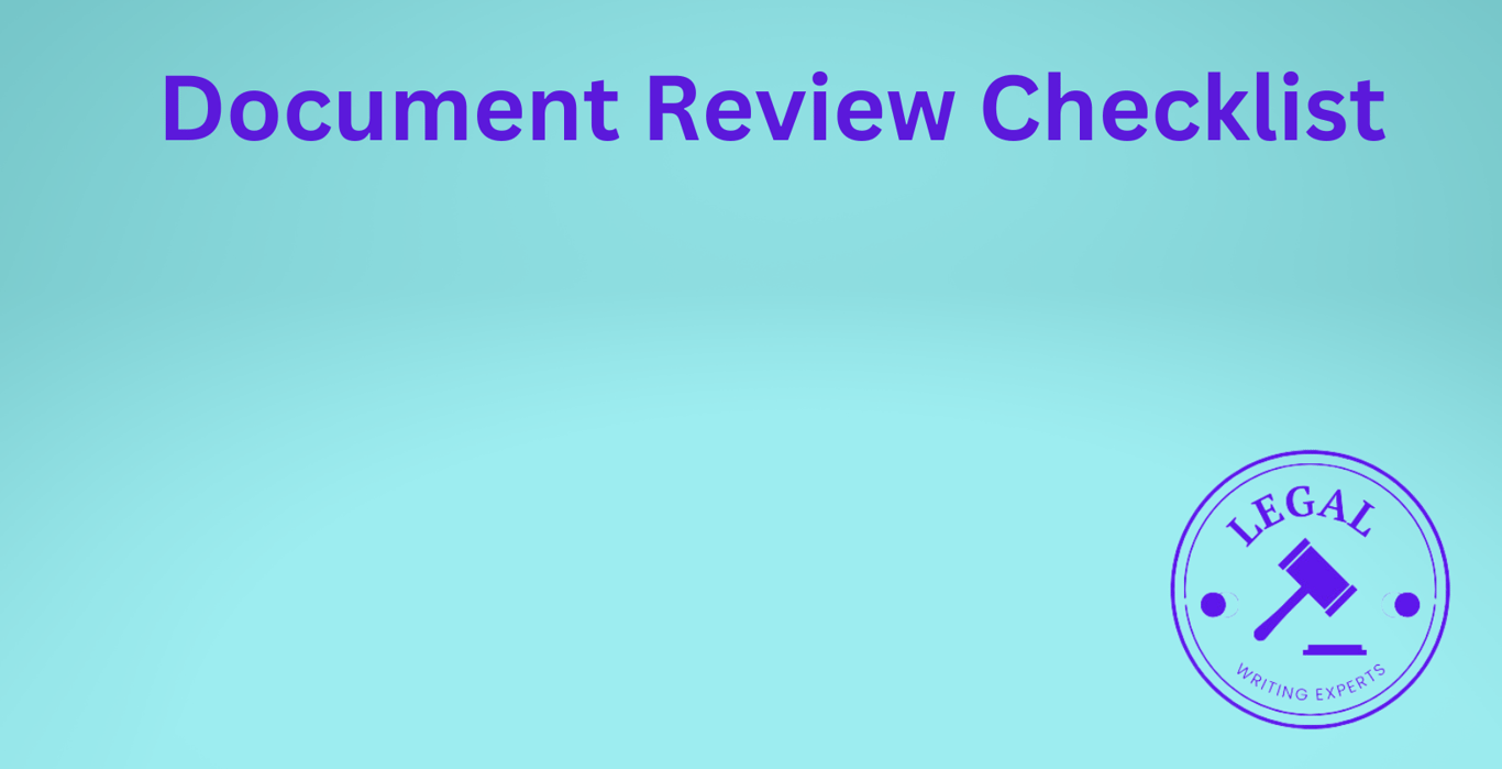 Document Review Checklist