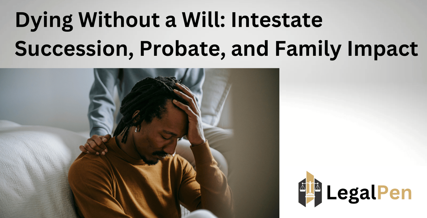 Dying Without a Will: Intestate Succession, Probate, and Family Impact