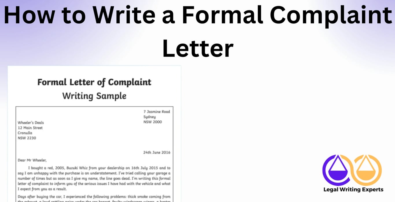 How to Write a Formal Complaint Letter