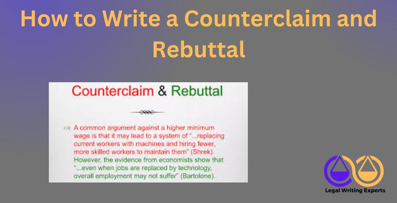 How to Write a Counterclaim and Rebuttal