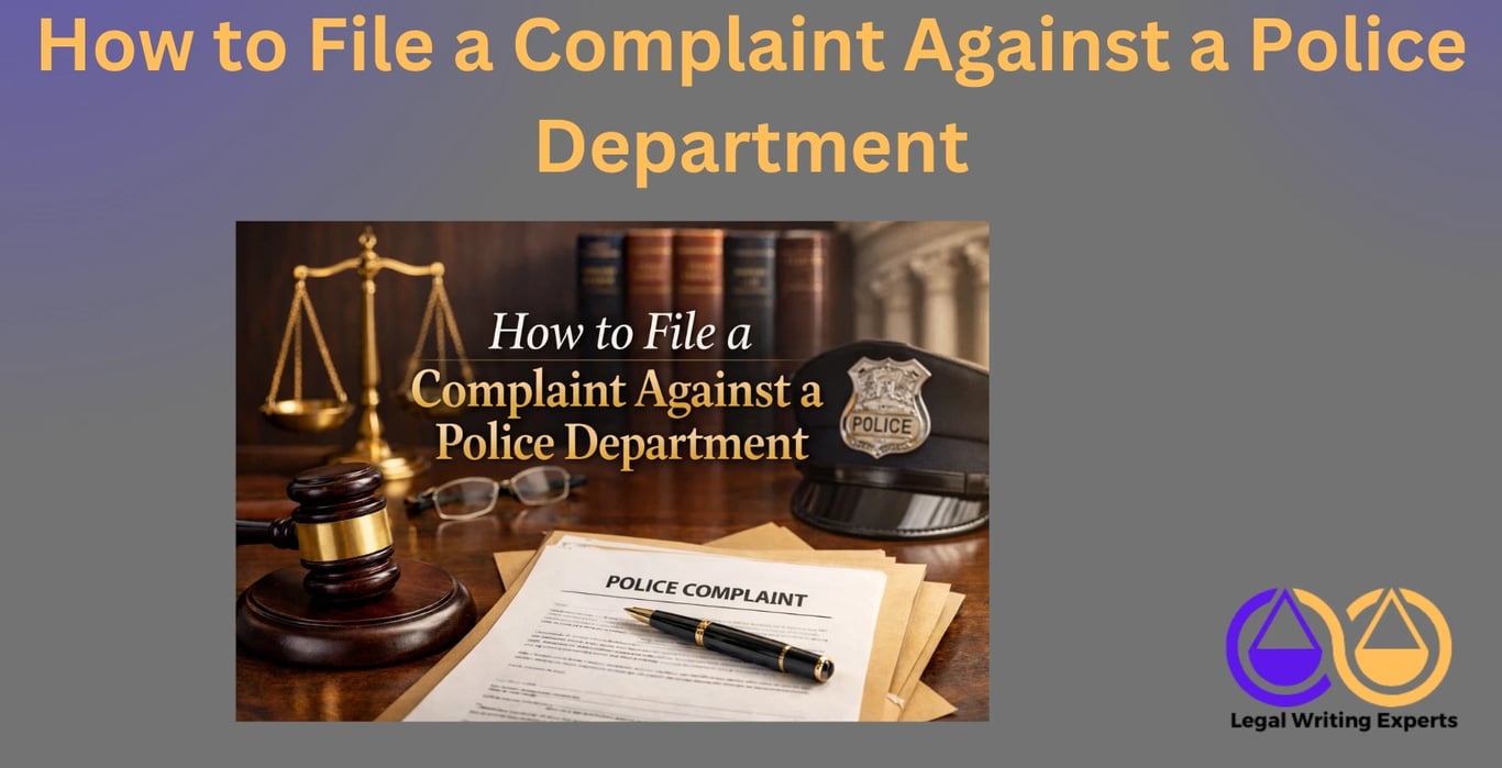 How to File a Complaint Against a Police Department
