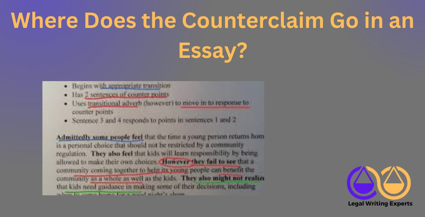 Where Does the Counterclaim Go in an Essay?