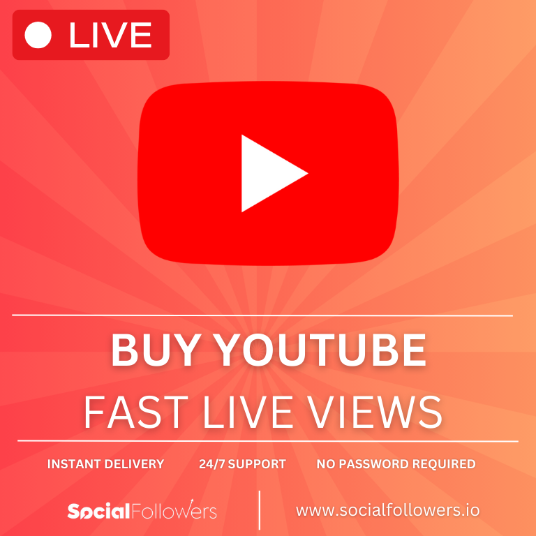 Buy YouTube Live Stream Views for 60 minutes - 100% Real and Instant