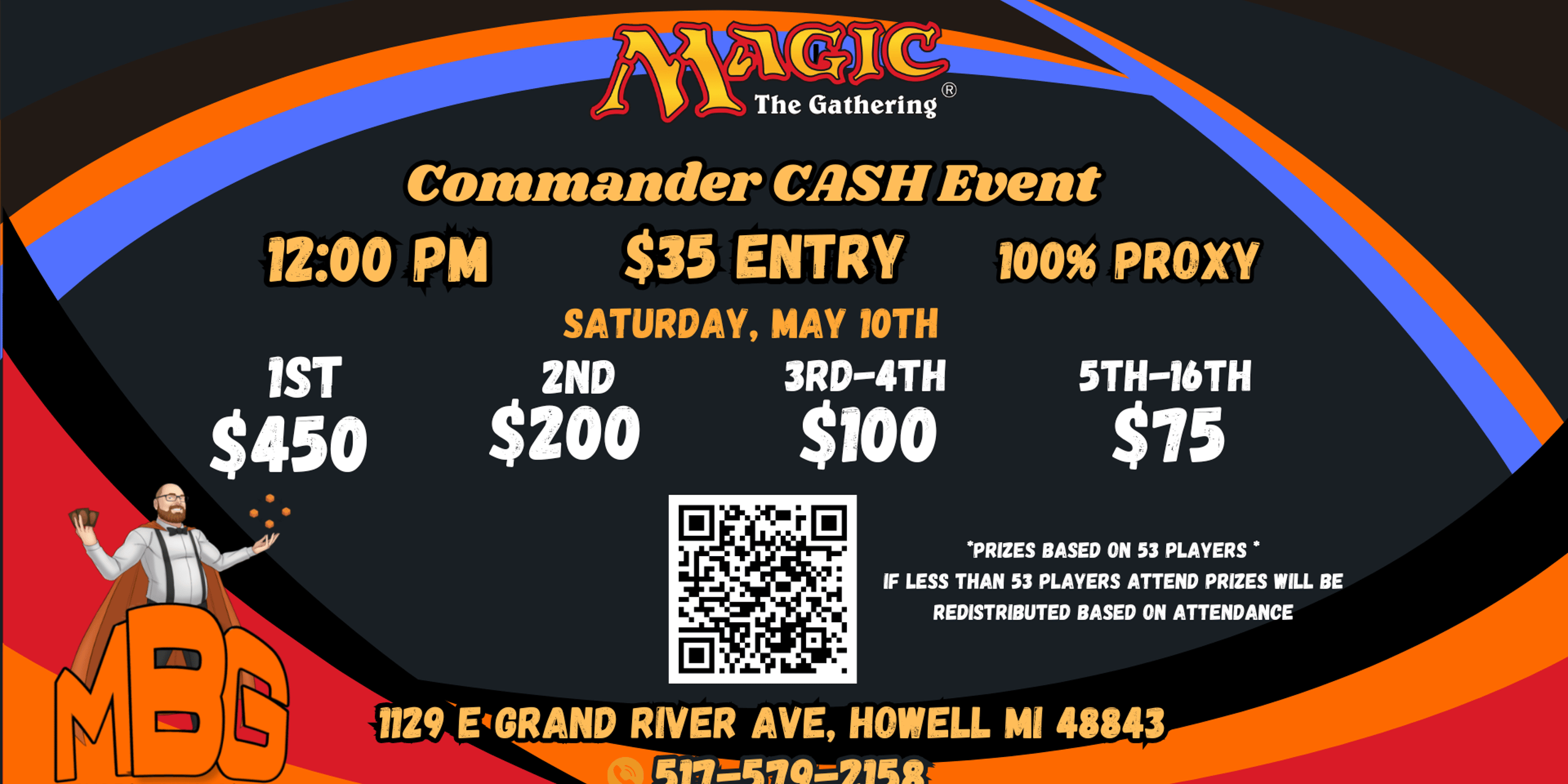 MBG May 10th Commander Cash Event
