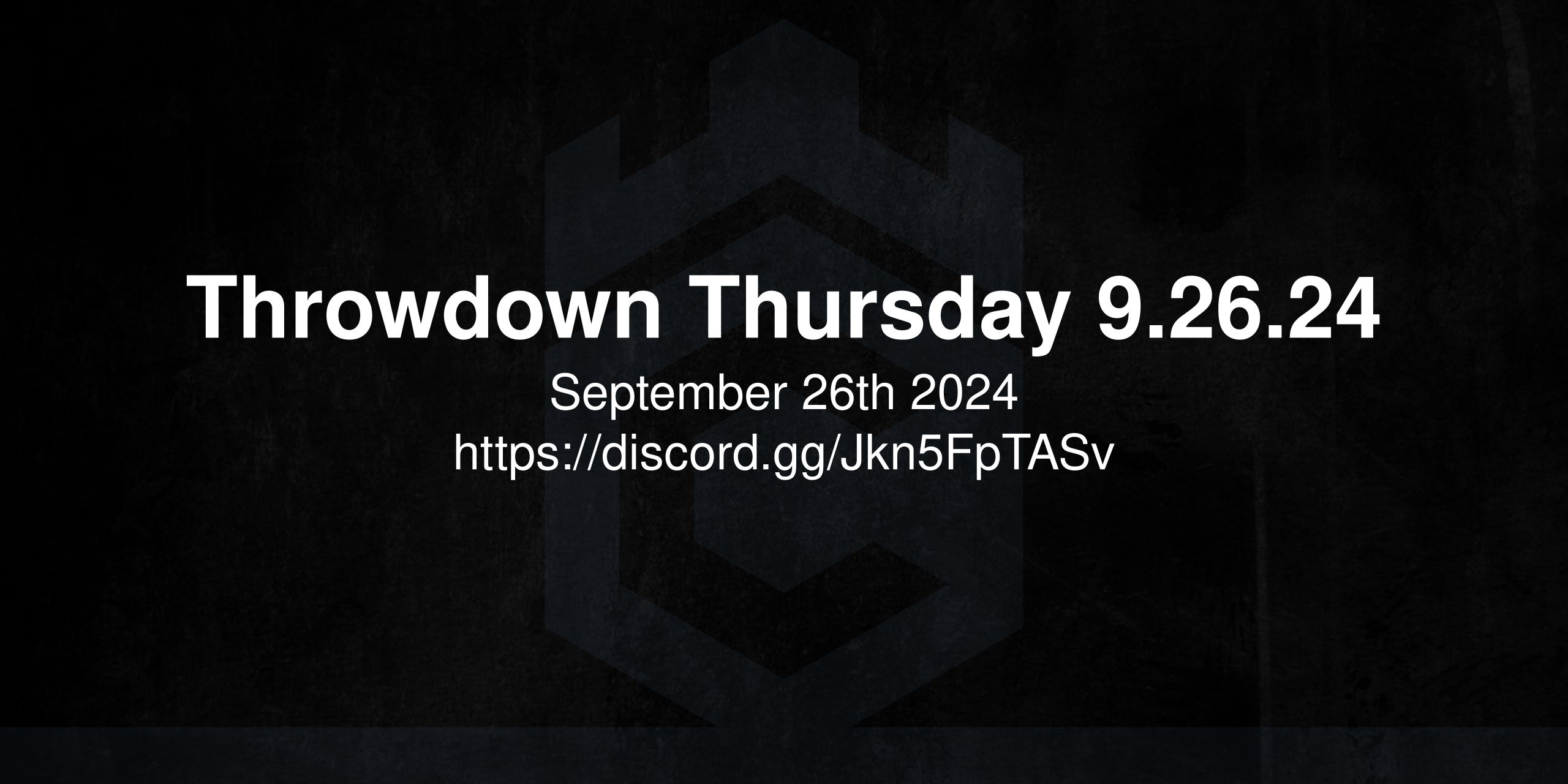 Throwdown Thursday 9.26.24