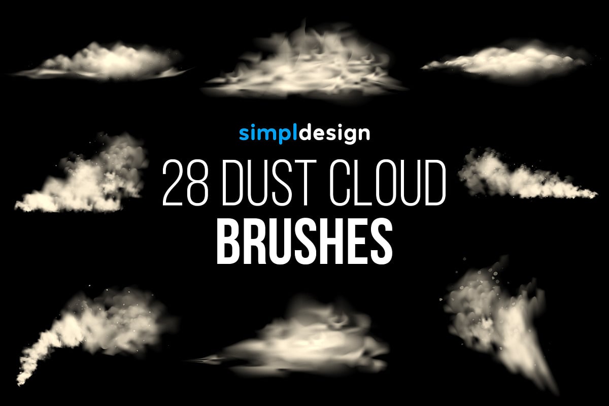 28 Dust Cloud Photoshop Brushes by SimplDesign - Motionstyles