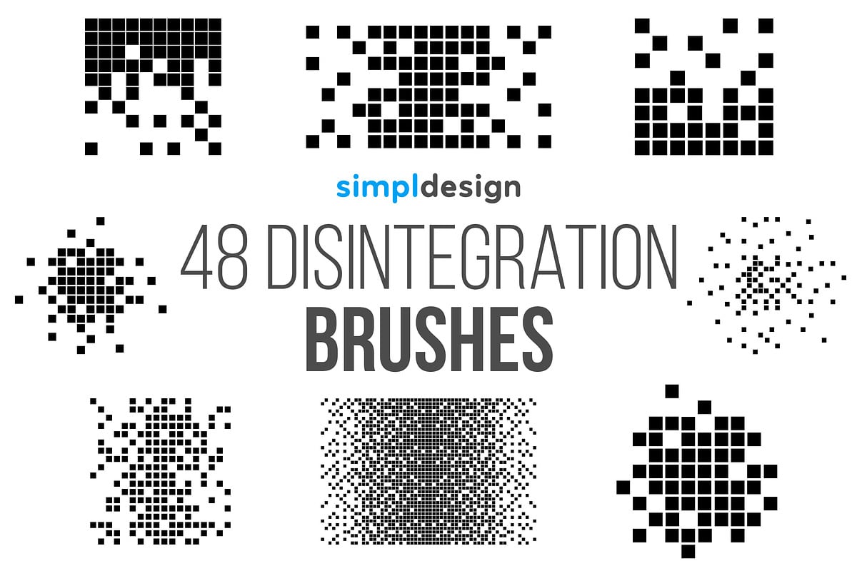 48 Disintegration Photoshop Brushes by SimplDesign - Motionstyles