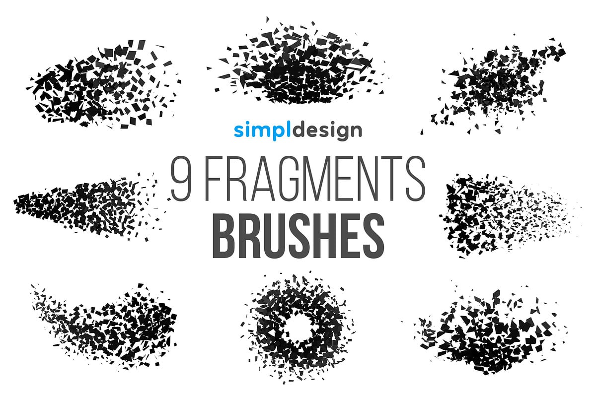 9 Fragments Photoshop Brushes by SimplDesign - Motionstyles