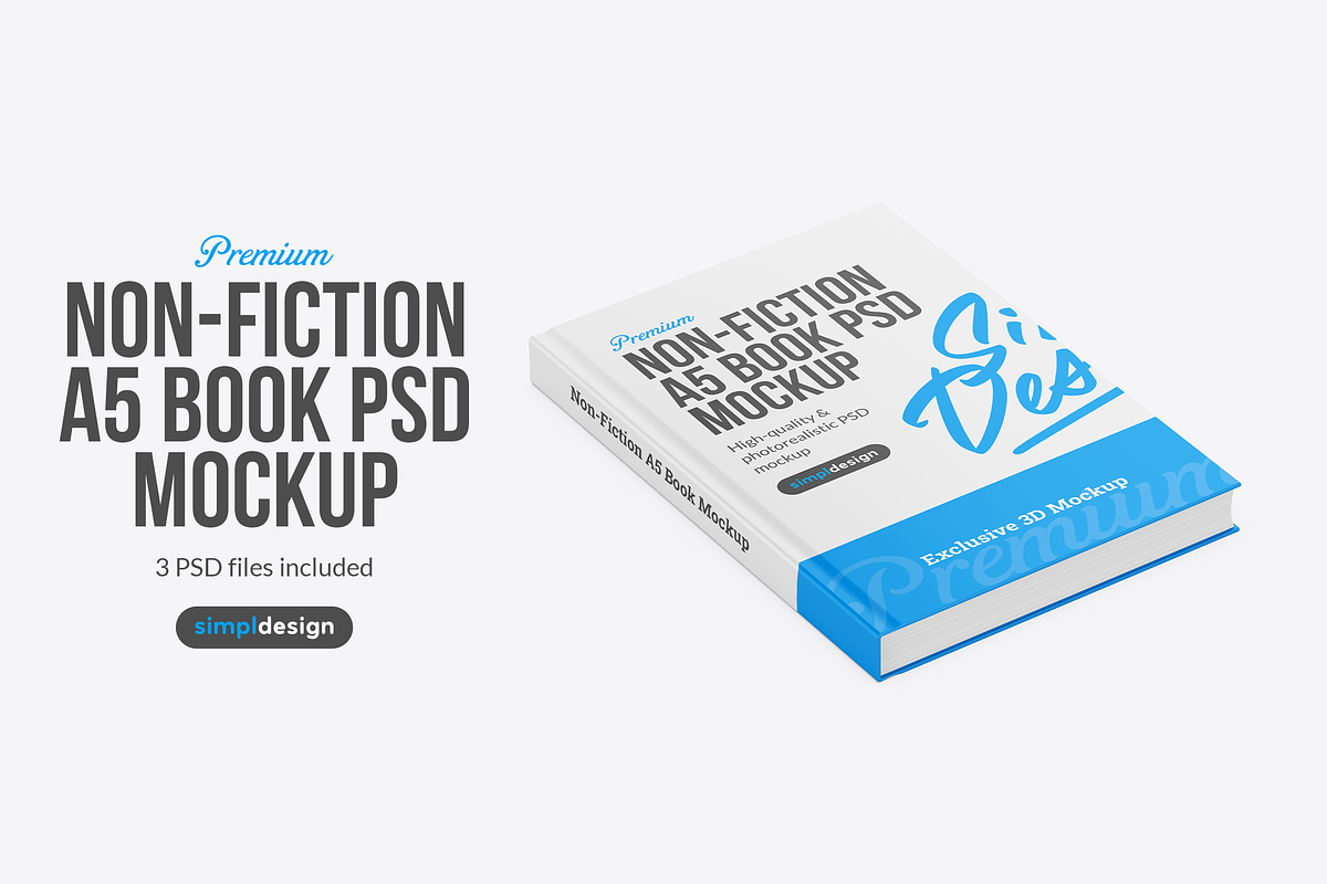 A5 Book Mockup by SimplDesign - Motionstyles
