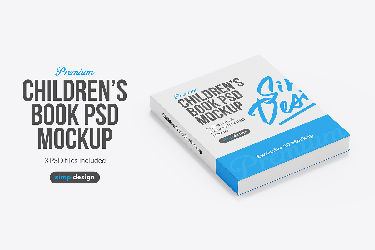 Children's Book Mockup by SimplDesign - Motionstyles