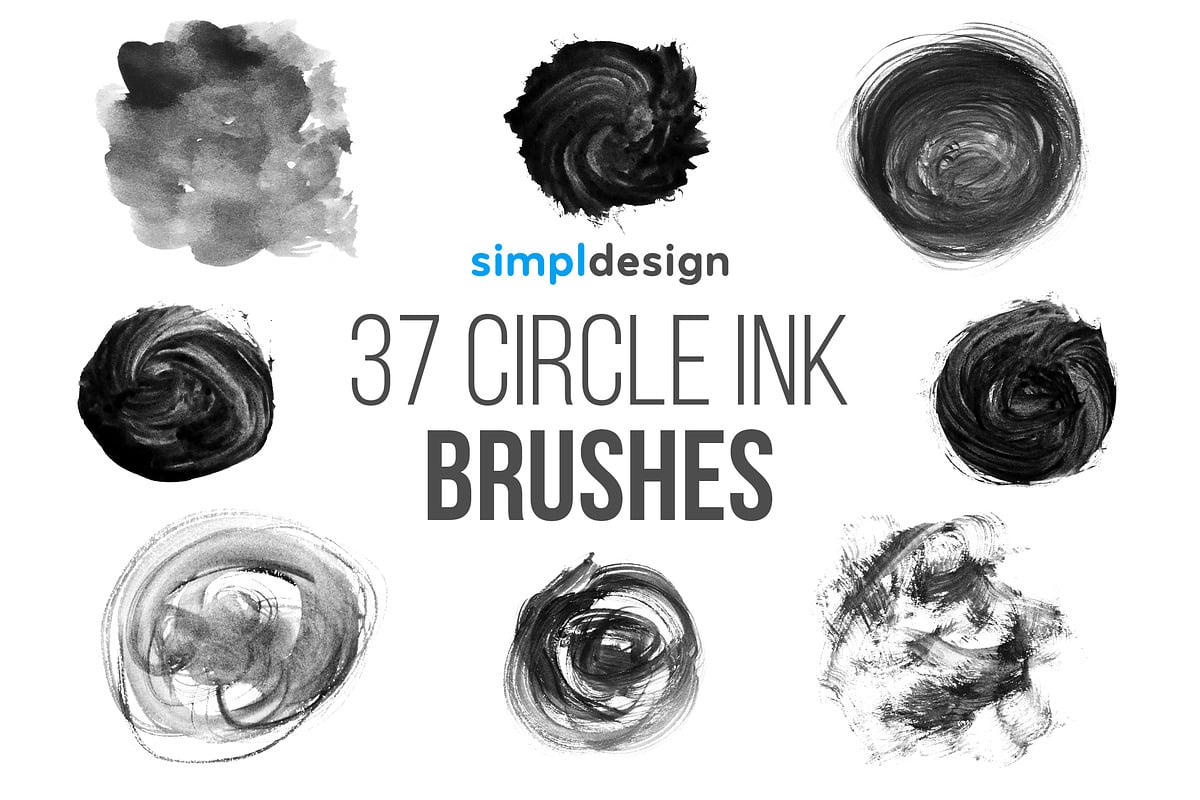 Circle Ink Photoshop Brushes by SimplDesign - Motionstyles