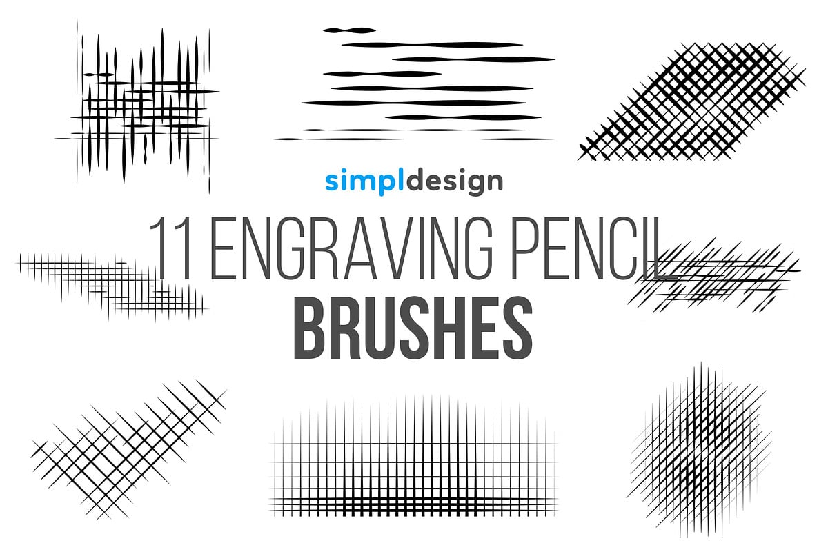 Engraving Pencil Photoshop Brushes by SimplDesign - Motionstyles