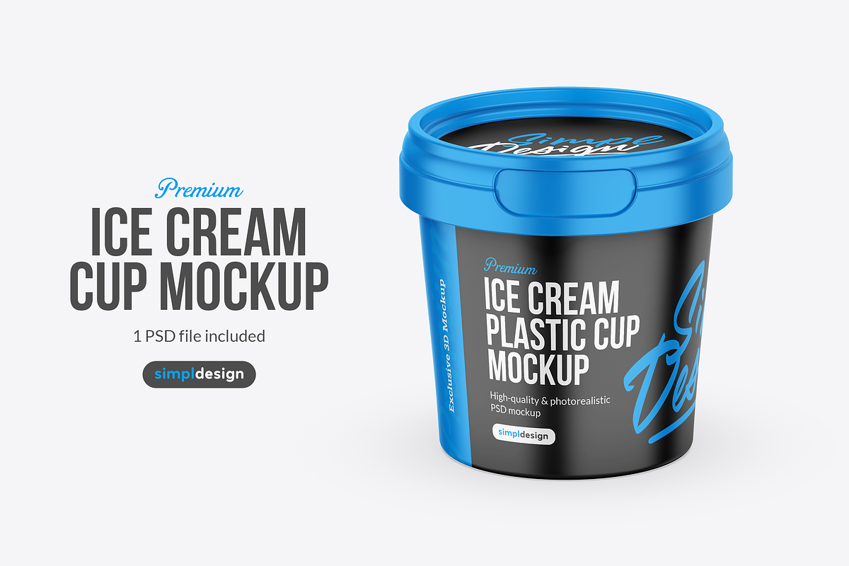 Ice Cream Cup Mockup by SimplDesign - Motionstyles