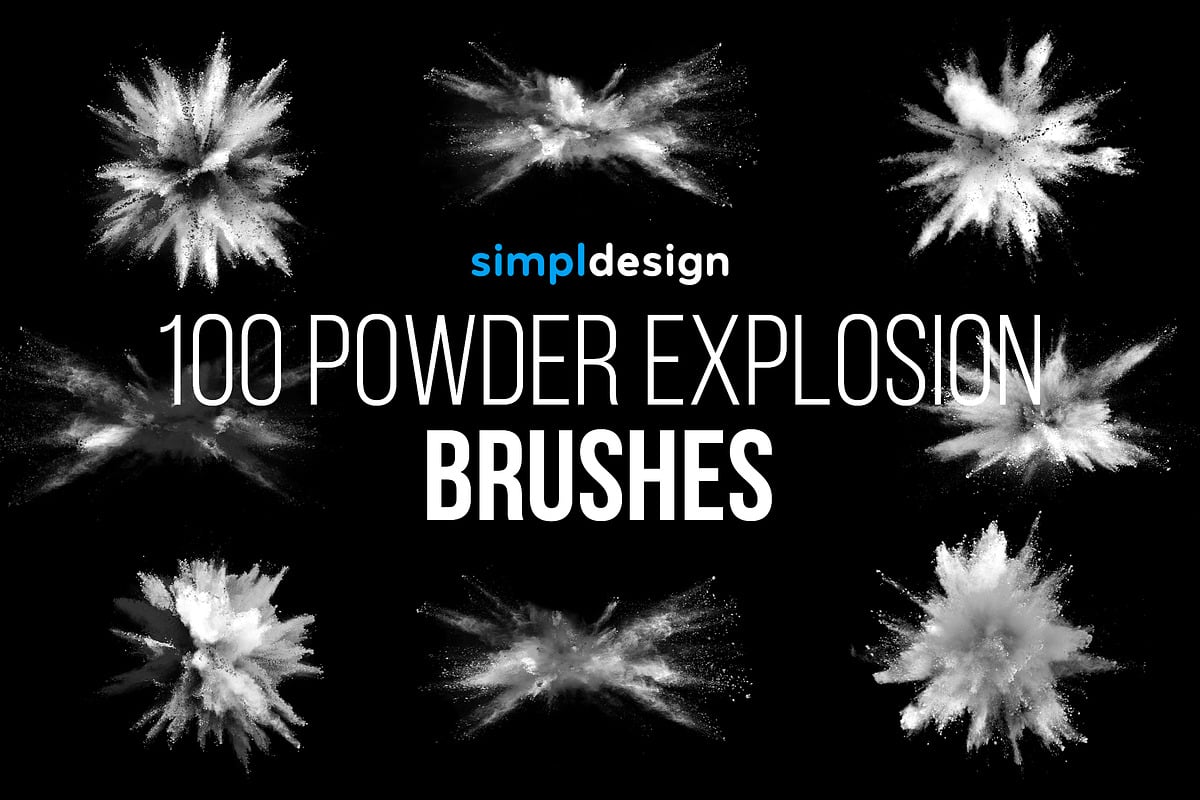 Powder Explosion Photoshop Brushes by SimplDesign - Motionstyles