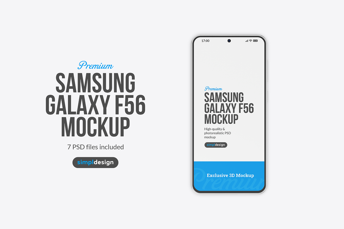 Samsung Galaxy F56 Mockup by SimplDesign - Motionstyles