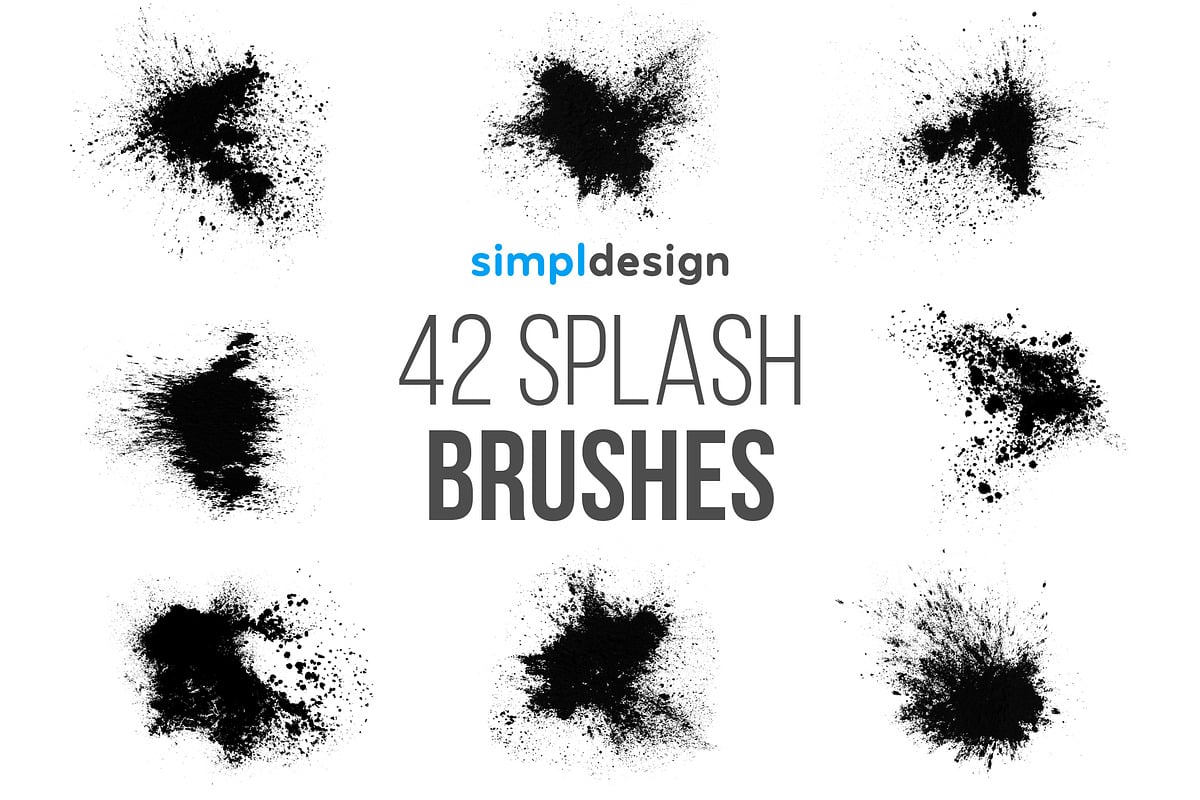 Stamp Splash Photoshop Brushes by SimplDesign - Motionstyles