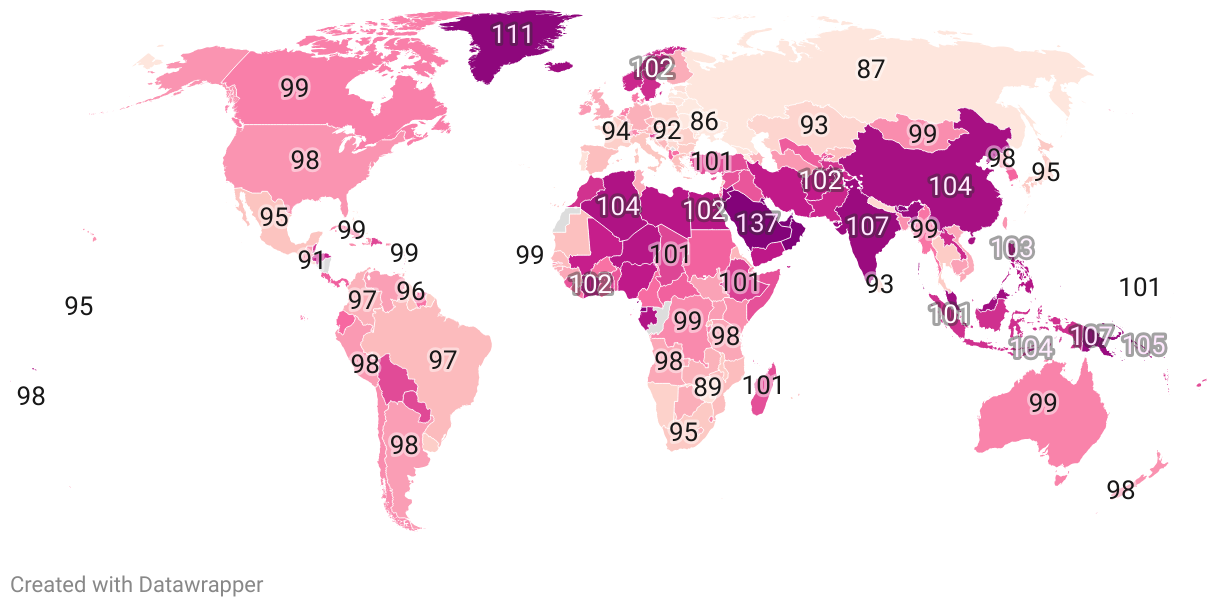 Countries By Sex Ratio 2025