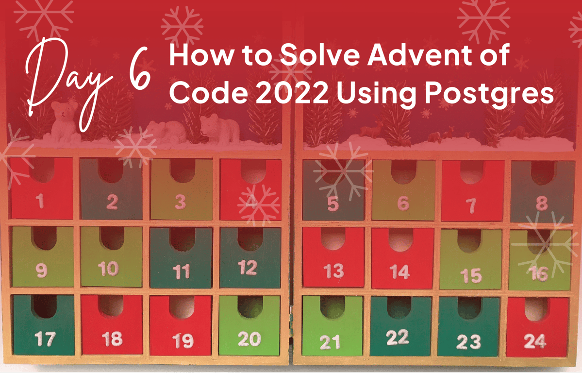 How to Solve Advent of Code 2022 Using Postgres... | Crunchy Data Blog